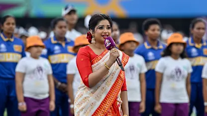 India players sing national anthem led by Shreya Ghoshal | CWC25 | ICC Women's Cricket World Cup ...