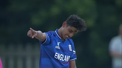 Tazeem Ali with a Bowled Out vs. South Africa | ICC Under-19 Cricket ...