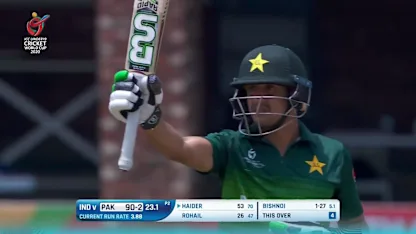 ICC U19 CWC: IND v PAK – Haider Ali reaches half-century in style | ICC