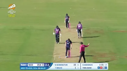Brandon Mcmullen - Wicket - Scotland vs Namibia | ICC Men's T20 World ...