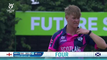 Ben Mayes with a Four vs. Scotland | ICC Under-19 Cricket World Cup ...