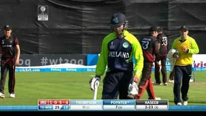 Stuart Thompson Wicket – IRE vs HK | ICC