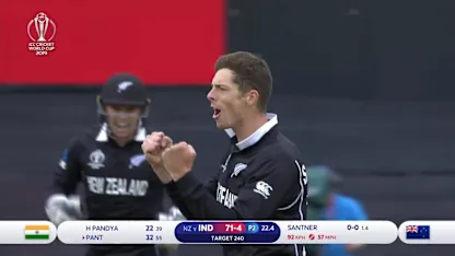 CWC19 SF: IND v NZ – Santner snares the big wicket of Pant | ICC ...
