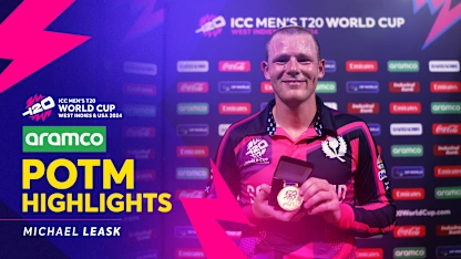 Michael Leask does it all | POTM Highlights | NAM v SCO | T20WC 2024 ...