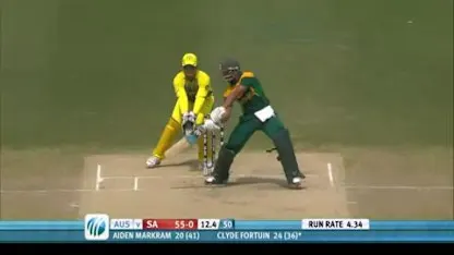 Best performer, Clyde Fortuin, Australia v South Africa, ICC U19 CWC ...