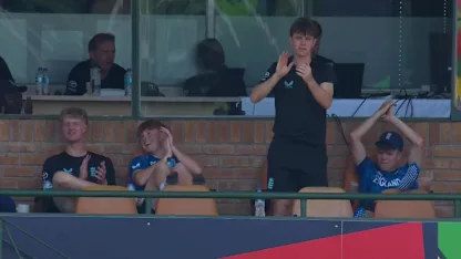 Caleb Falconer with a Four vs. India | ICC Under-19 Cricket World Cup ...