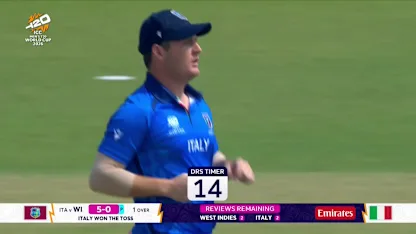 Brandon King - Wicket - West Indies vs Italy | ICC Men's T20 World Cup ...