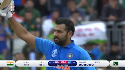 CWC19: IND v PAK - Rohit Sharma brings up his second CWC19 century ...