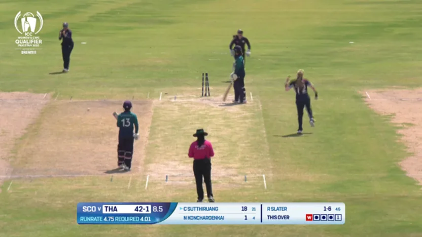 Rachel Slater rattles the stumps twice | WCWCQ 2025 | ICC Cricket World ...