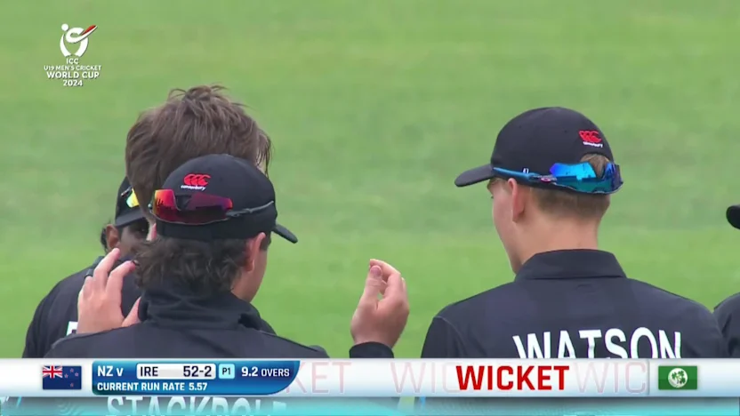 Matt Rowe with a Caught Out vs. Ireland | ICC Under-19 Cricket World ...