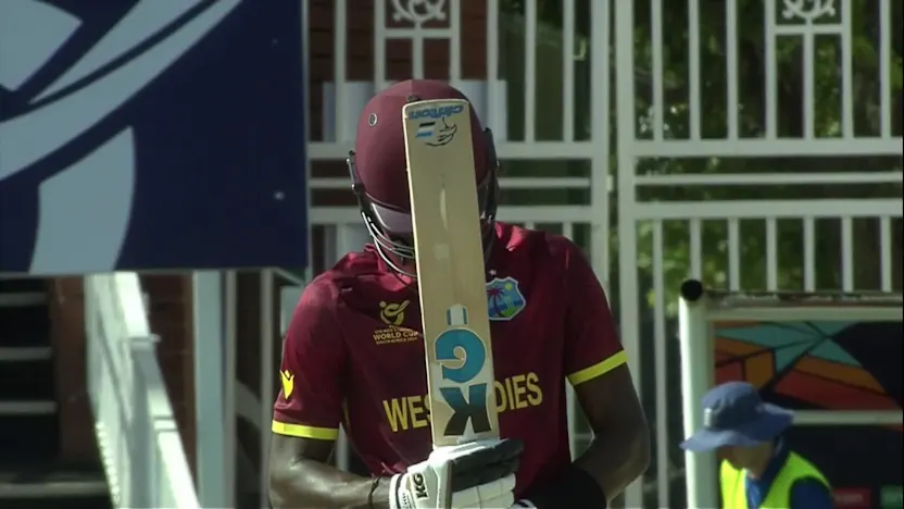 Tazeem Ali with a Caught Out vs. West Indies | ICC Under-19 Cricket ...