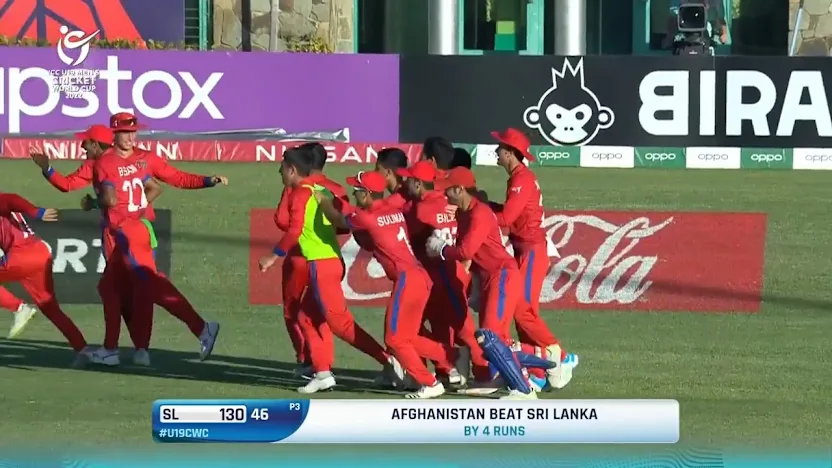 Winning Moment | SL v AFG | ICC U19 Men’s CWC 2022 | ICC