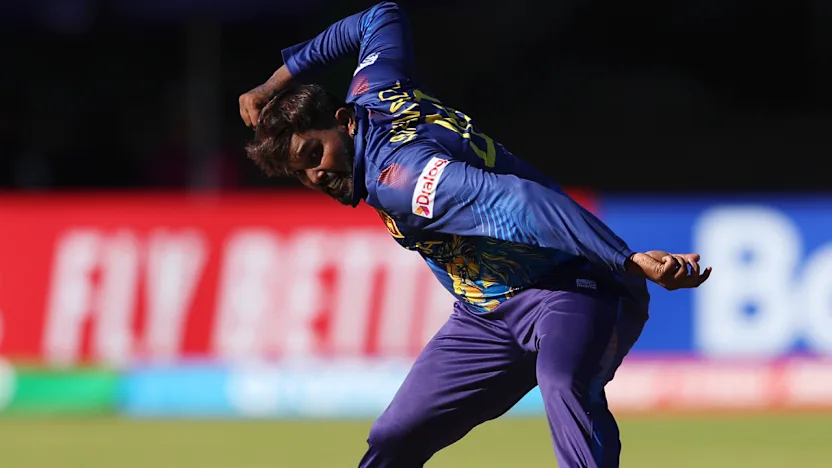Wanindu Hasaranga with a third consecutive five-wicket haul | CWC23 ...
