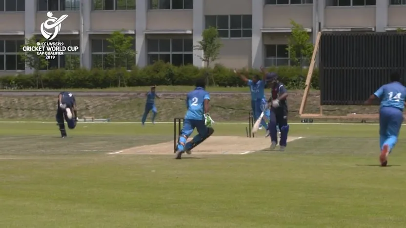 ICC U19 CWC EAP Qualifier: Samoa v Fiji, Bismarck Leuu run out | ICC