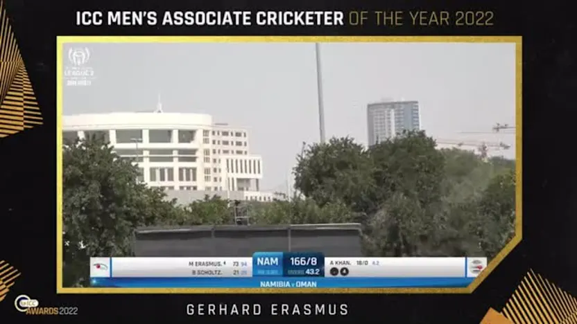 Gerhard Erasmus on his ICC men's Associate Cricketer of the Year 2022 ...