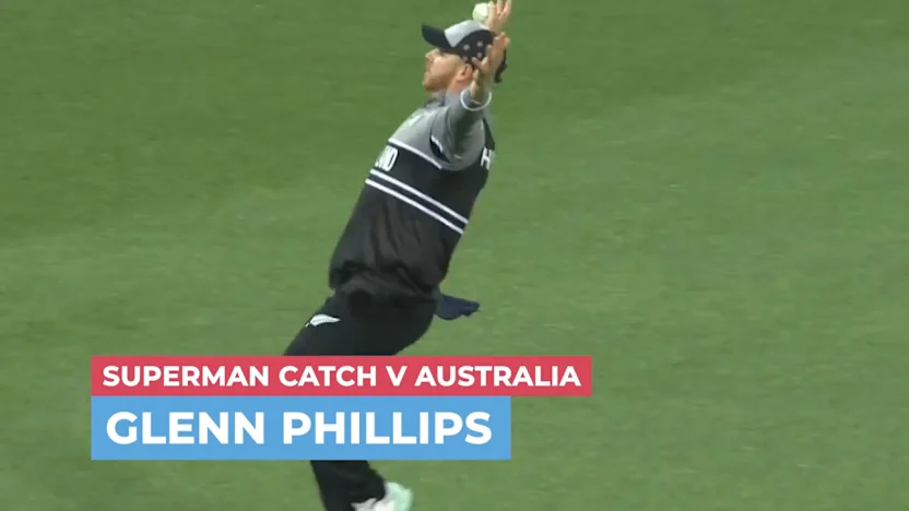 Nissan POTT: Glenn Phillips' superman catch v Australia | ICC Men's T20 ...