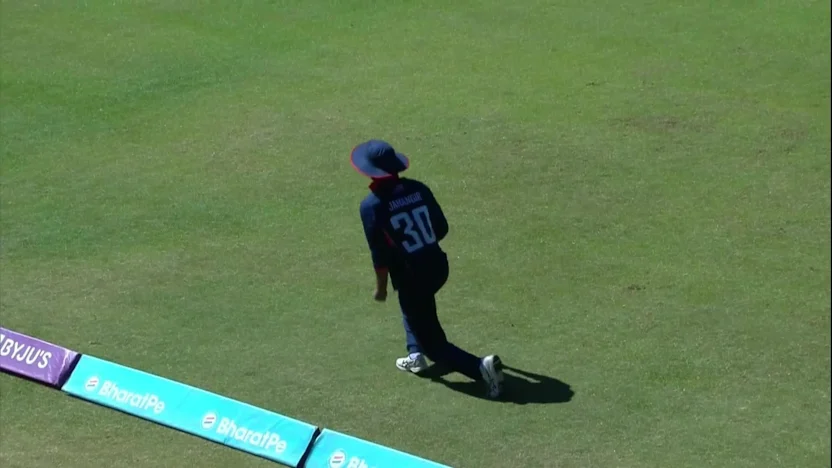 Luke Jongwe - Wicket - Zimbabwe vs USA | ICC Cricket World Cup ...