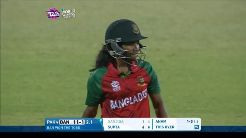 Sanjida Islam Wicket Fall BAN V PAK Video ICC Womens WT20 2016 | ICC