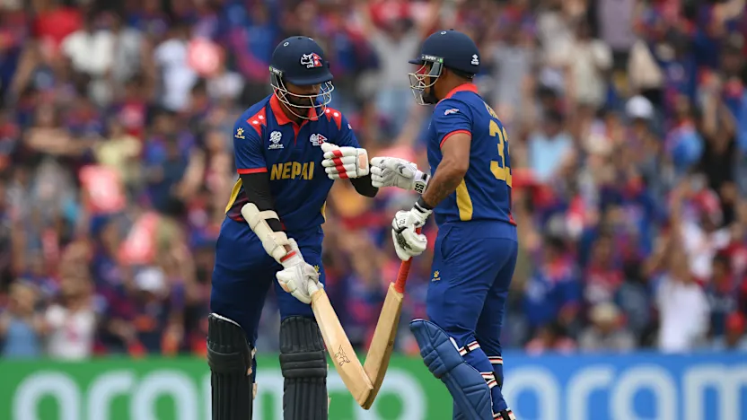 Karan KC sends Nepal fans into a frenzy | NED v NEP | T20WC 2024 | ICC ...