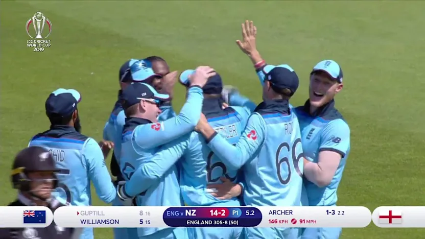 CWC19: ENG v NZ - The second innings wickets | ICC Cricket World Cup ...