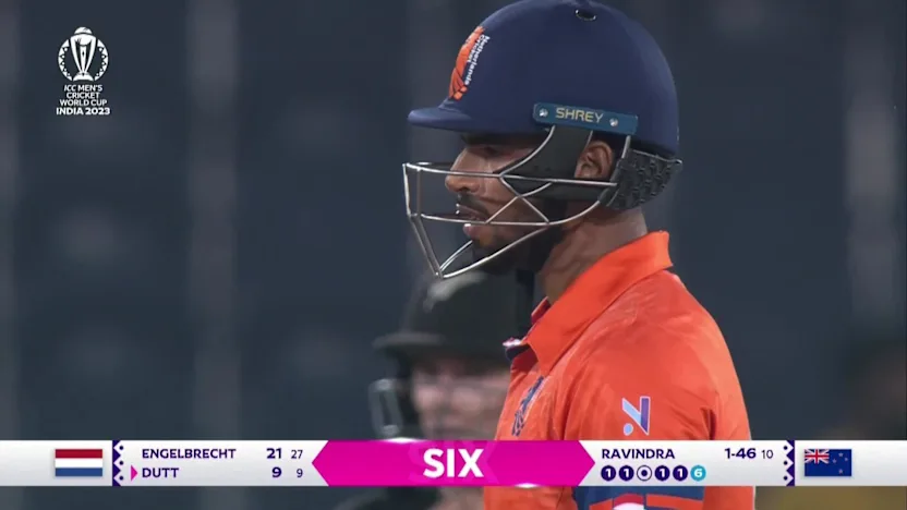 Aryan Dutt - Six - New Zealand vs Netherlands | ICC