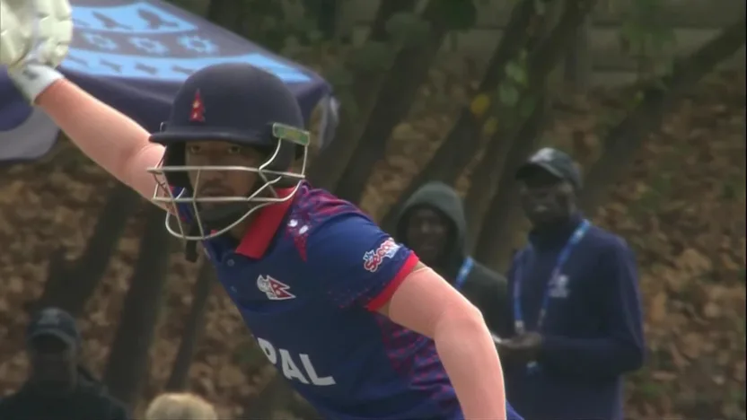 Arjun Saud - Wicket - Ireland vs Nepal | ICC Cricket World Cup ...