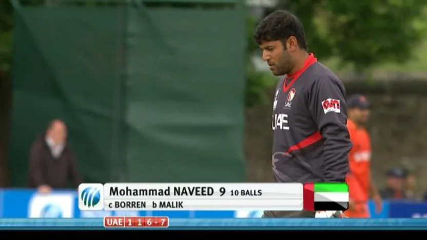 Mohammad Naveed Wicket – UAE vs NED | ICC