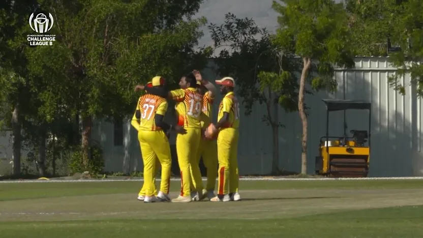 CWC Challenge League B – Oman: Uganda's Roger Mukasa takes a fine ...