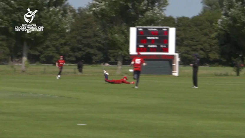 U19 CWC Europe Q: Jer v Den – Jersey wicket-keeper King completes a ...