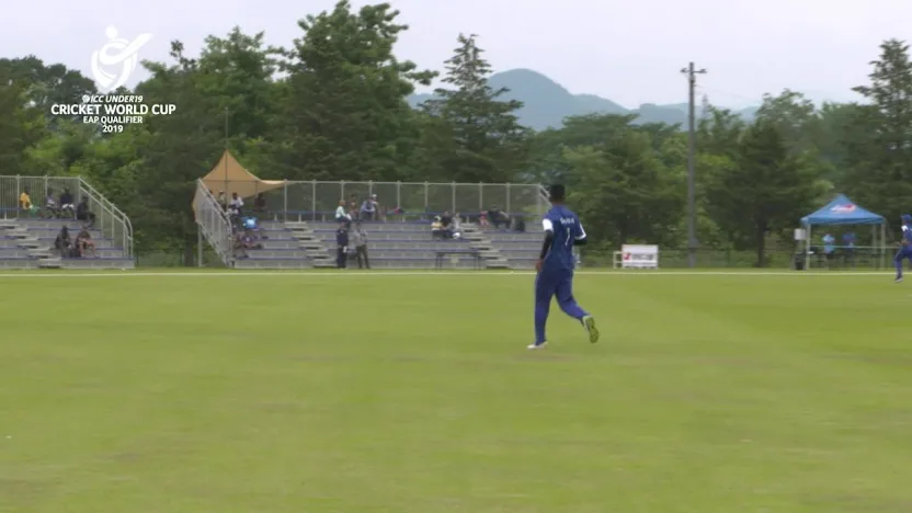 U19 CWC EAP Qualifier, Japan v Samoa: Kazumasa Takahashi brings up his ...