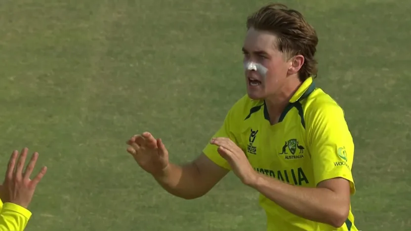 Raj Limbani with a Batting vs. Australia | ICC Under-19 Cricket World ...