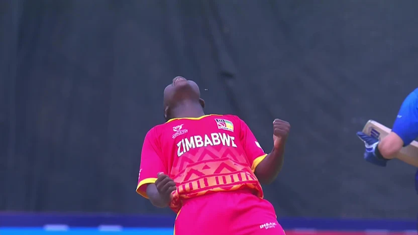 Newman Nyamhuri with a Caught Out vs. Namibia | ICC Under-19 Cricket ...