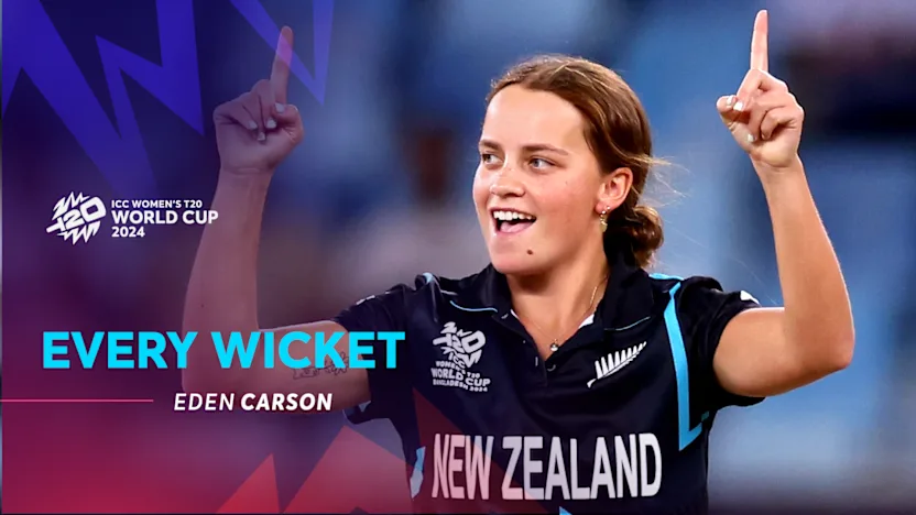 Every Eden Carson wicket | WT20WC 2024 | ICC Women's T20 World Cup ...