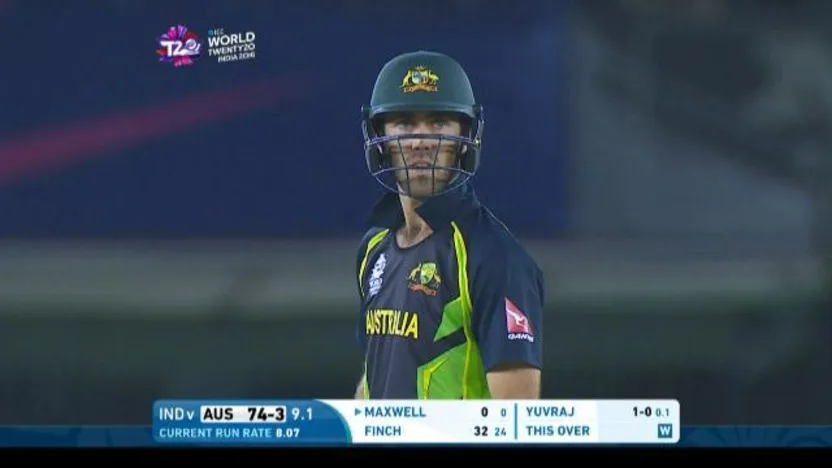 Glenn Maxwell Innings for Australia V India Video ICC WT20 2016 | ICC