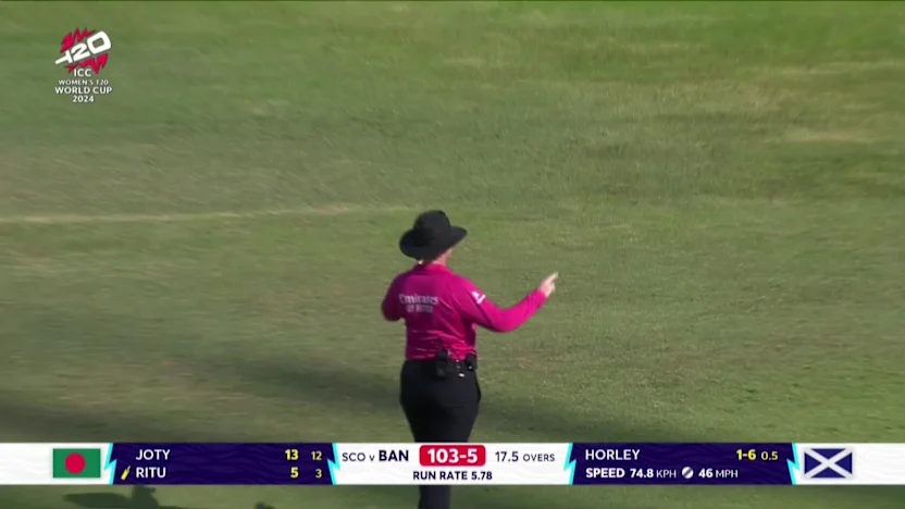 Ritu Moni - Wicket - Bangladesh vs Scotland | ICC Women's T20 World Cup ...