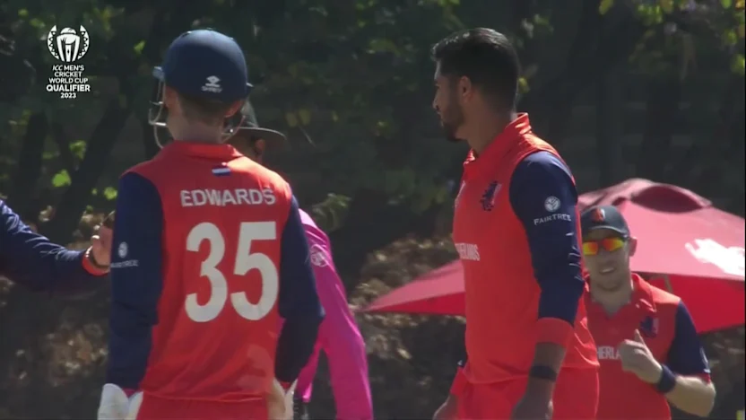 Jessy Singh - Wicket - Netherlands vs USA | ICC Cricket World Cup ...