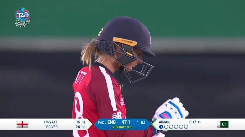 WT20WC: Eng v Pak – Aiman dismisses Wyatt | ICC Women's T20 World Cup ...