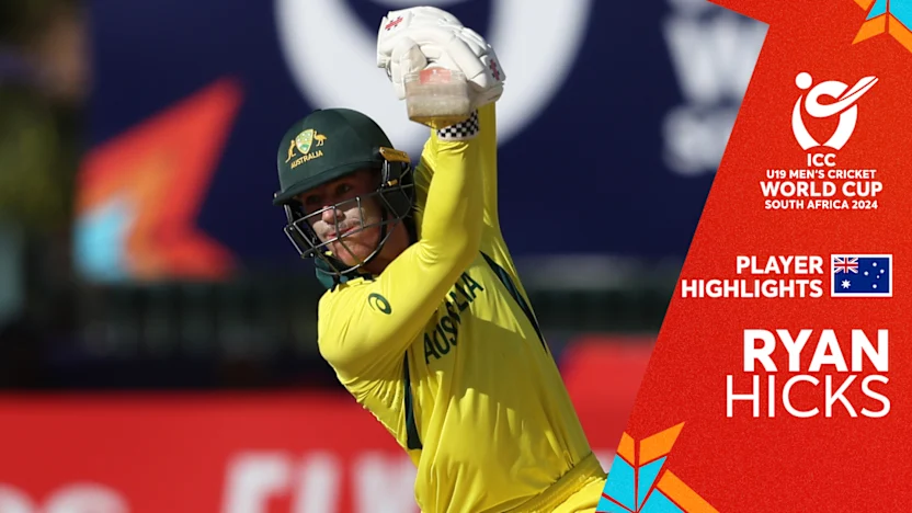 Ryan Hicks POTM Highlights | U19 CWC 2024 | ICC