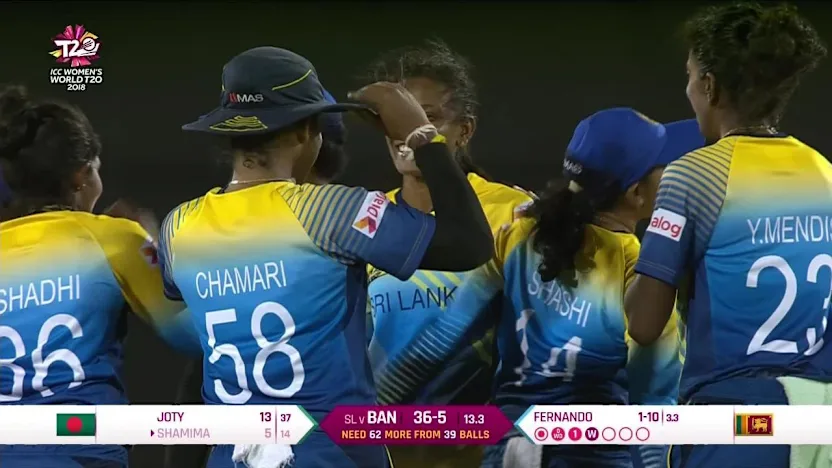SL v BAN: Shamima Sultana bowled by Inoshi Fernando | ICC Women's World ...