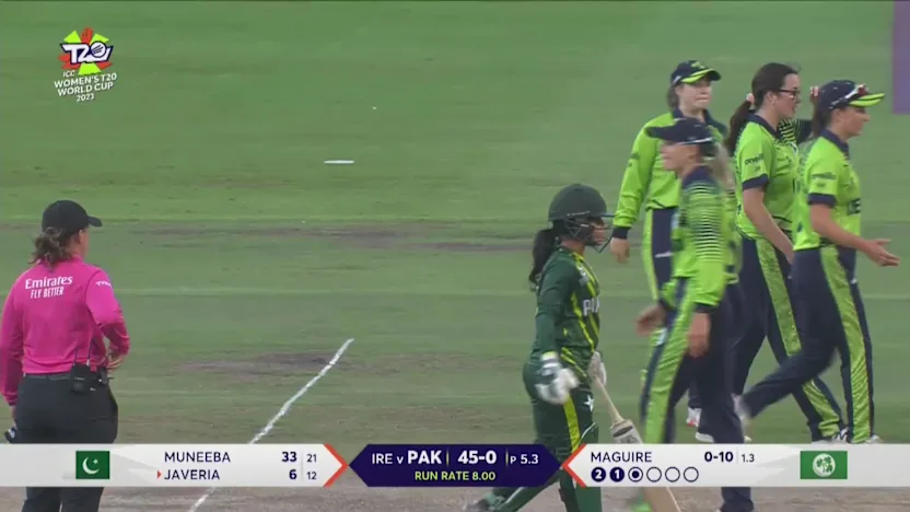 Wicket-Javeria-Wadood-Pakistan-Women v Ireland ICC T20WC 2023 | ICC ...