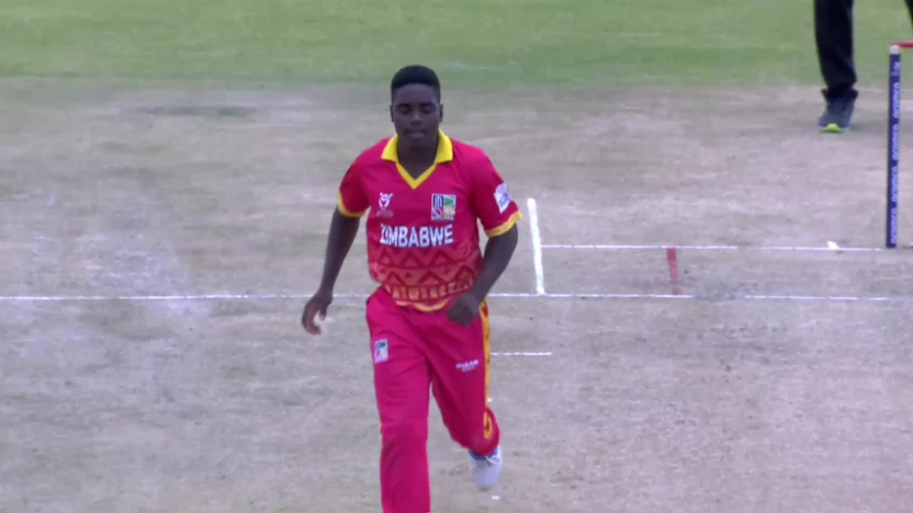 Newman Nyamhuri with a Golden Duck vs. Sri Lanka | ICC Under-19 Cricket ...