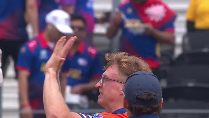 Anil Sah - Wicket - Netherlands vs Nepal | ICC Men's T20 World Cup ...
