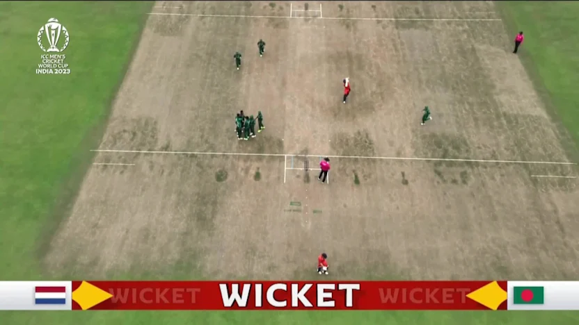 Wesley Barresi - Wicket - Netherlands vs Bangladesh | ICC