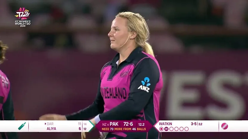 NZ v PAK: Nida Dar is caught by Amelia Kerr | ICC Women's World Twenty20, 2018 | ICC