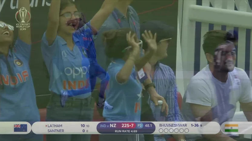 CWC19 SF: IND v NZ – Latham is caught in the deep by Jadeja for 10 ...