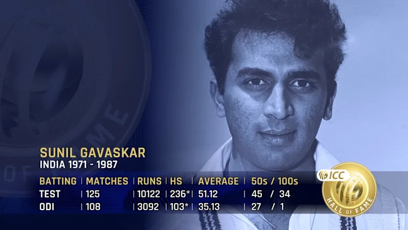 ICC Hall of Fame: Sunil Gavaskar | 'Small in size but not in stature' | ICC