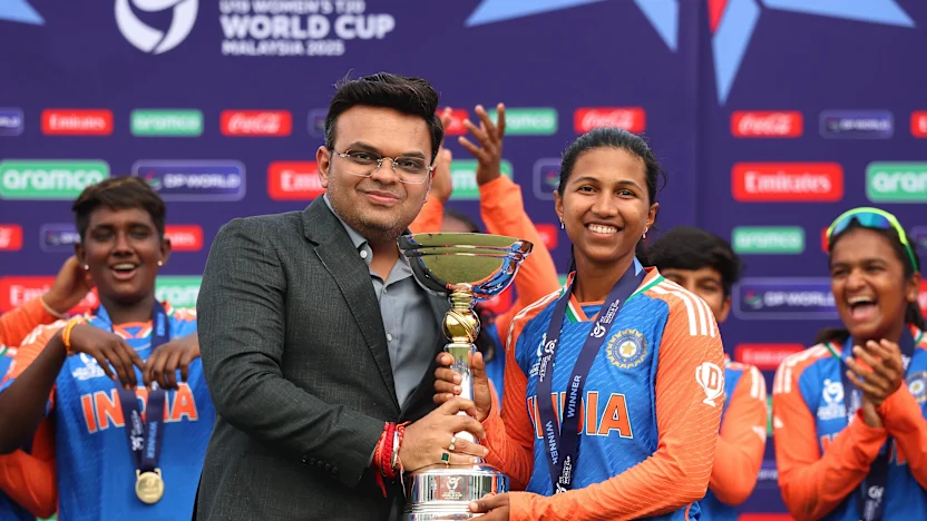 ICC Chairman Mr. Jay Shah presenting the ICC U19 Women’s T20 World Cup ...