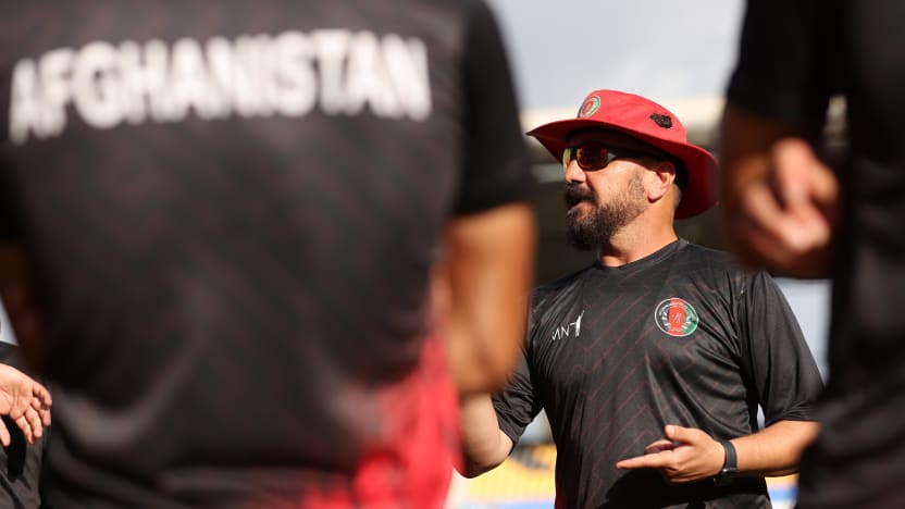 Rais Ahmadzai (Afghanistan, Assistant Coach) Pre-Match Media Conference ...