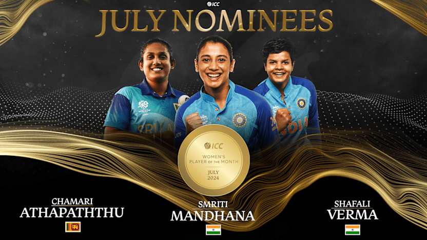 ICC reveals Player of the Month nominees for July