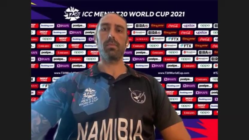 4 November - Sharjah - Namibia player David Wiese pre-match press ...